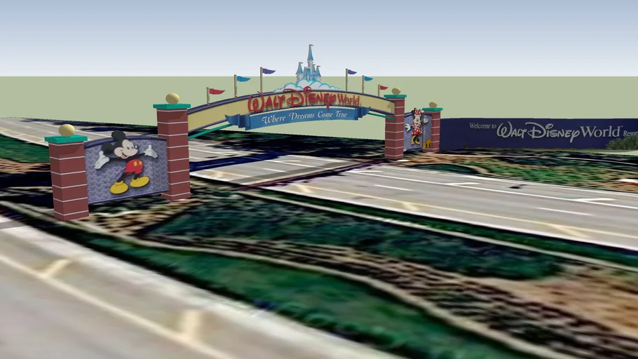 Walt Disney World Main Entrance Gate | 3D Warehouse