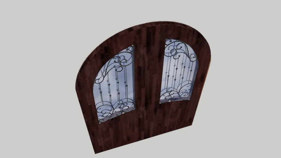 Spanish double door with rod iron | 3D Warehouse