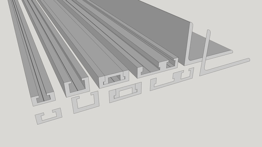 Peachtree Woodworking T-Track Extrusions | 3D Warehouse