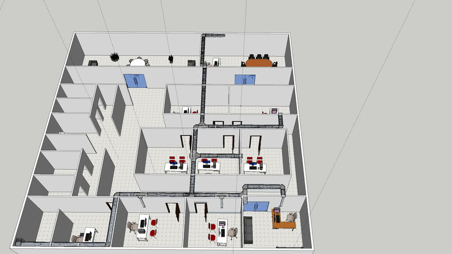 plano 3D cableado estructurado | 3D Warehouse