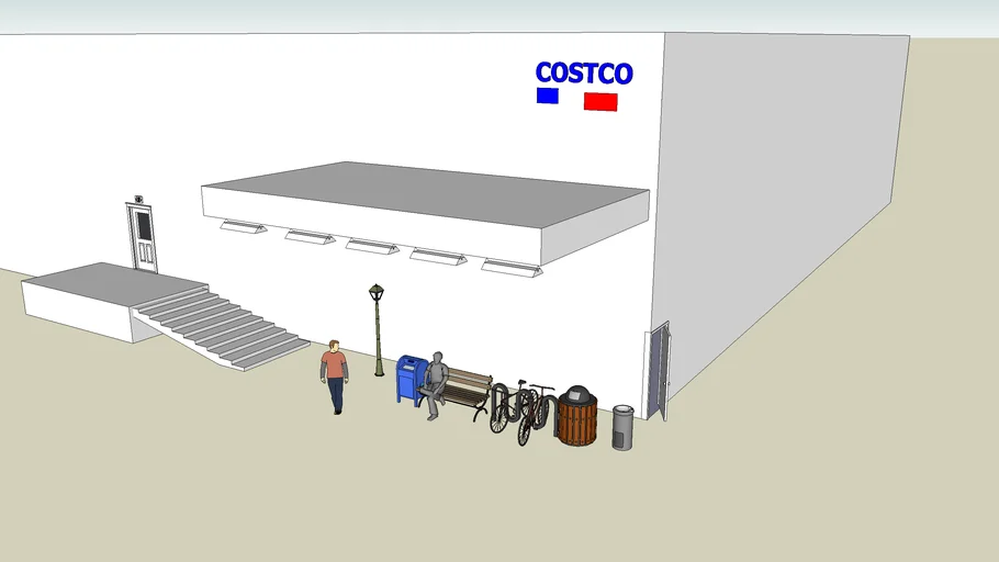 Costco with bus stop | 3D Warehouse