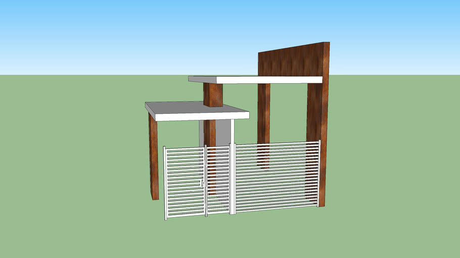 Portaria de condominio de aço corten | 3D Warehouse