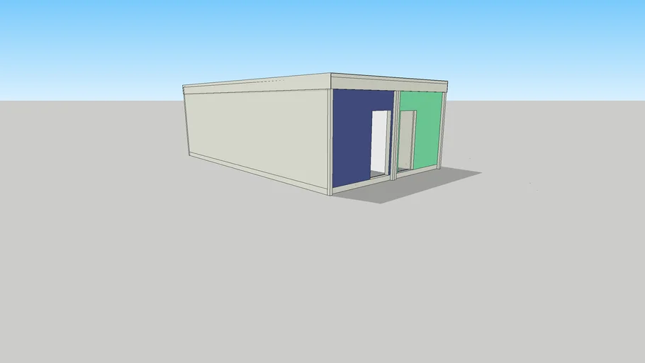 12m x 2bays modular Changing Rooms | 3D Warehouse