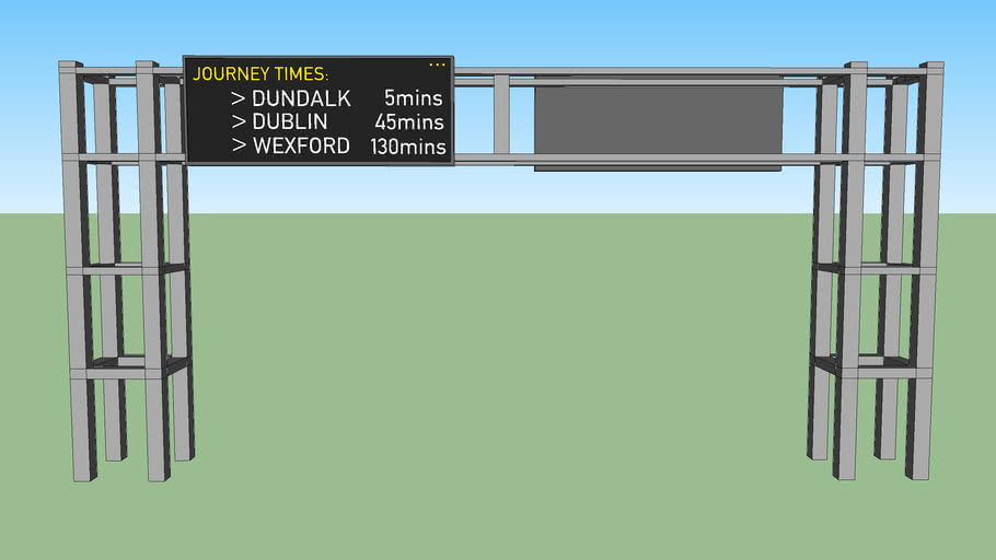 Electronic Motorway Gantry Sign | 3D Warehouse