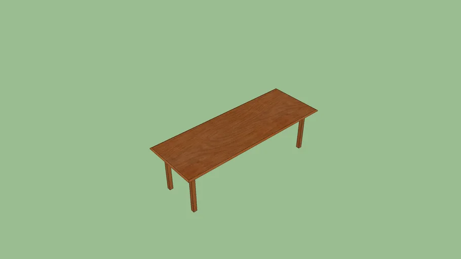 Mesa simples de madeira | 3D Warehouse