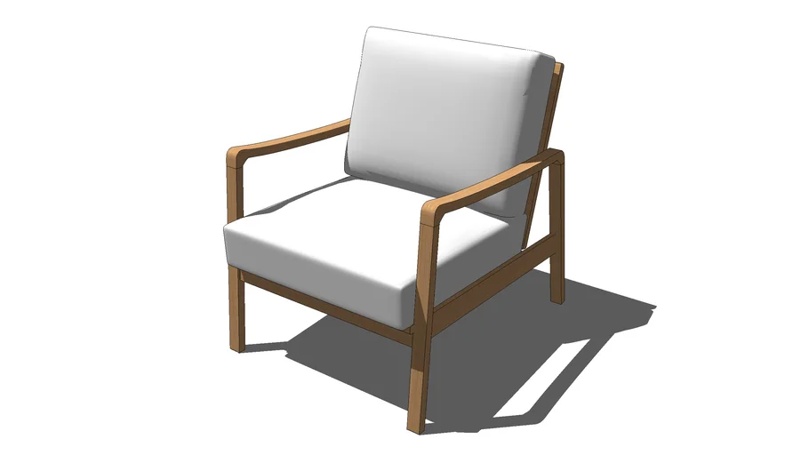 ZAGO Fauteuil chevron beige PABLO Blanc PABLO-FAUT092F | 3D Warehouse