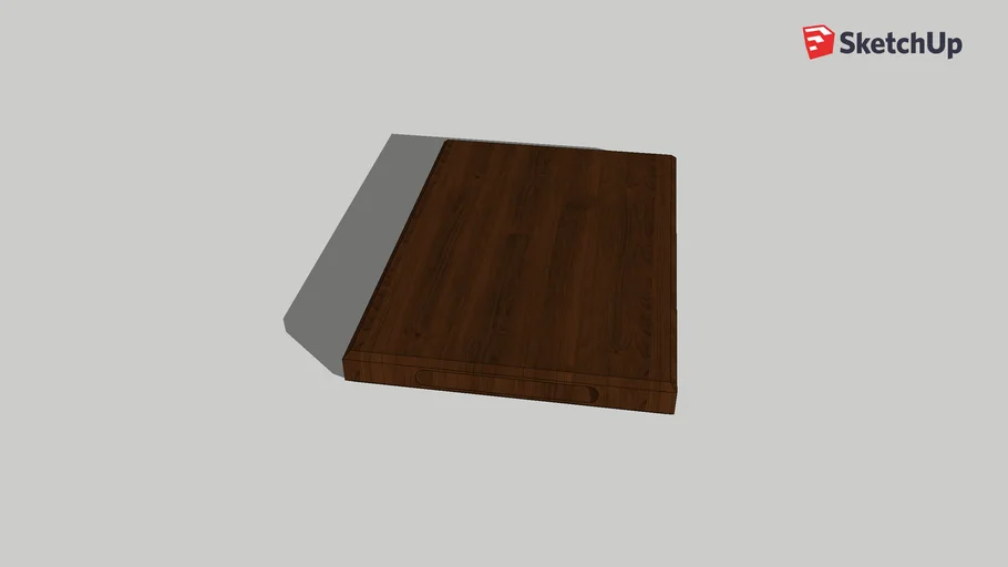 Chamfer Cutting Board w/ finger groove | 3D Warehouse