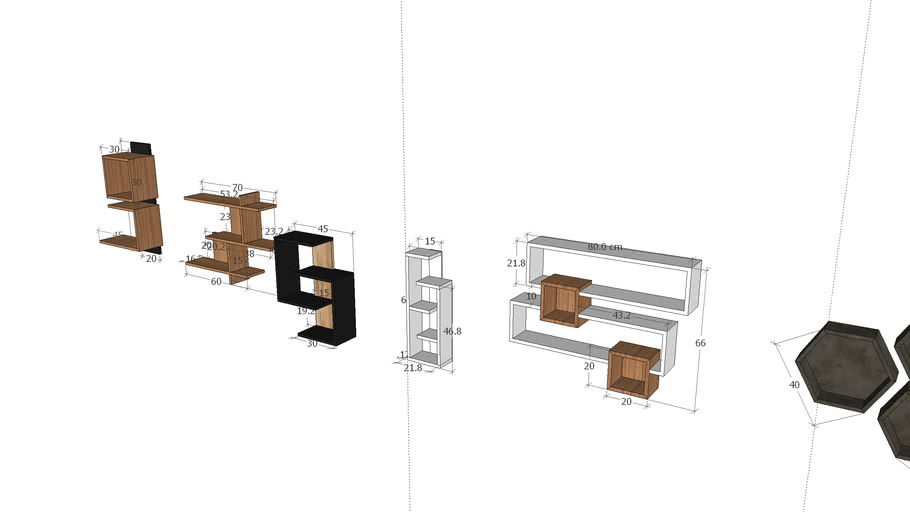 Hanging shelves1 | 3D Warehouse