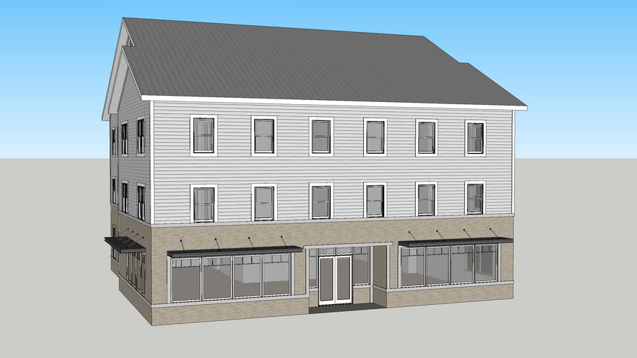 New urban mixed use storefront building (urban/TND) | 3D Warehouse