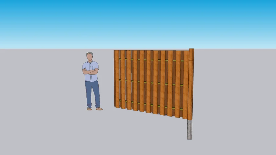 6ft privacy box fence | 3D Warehouse