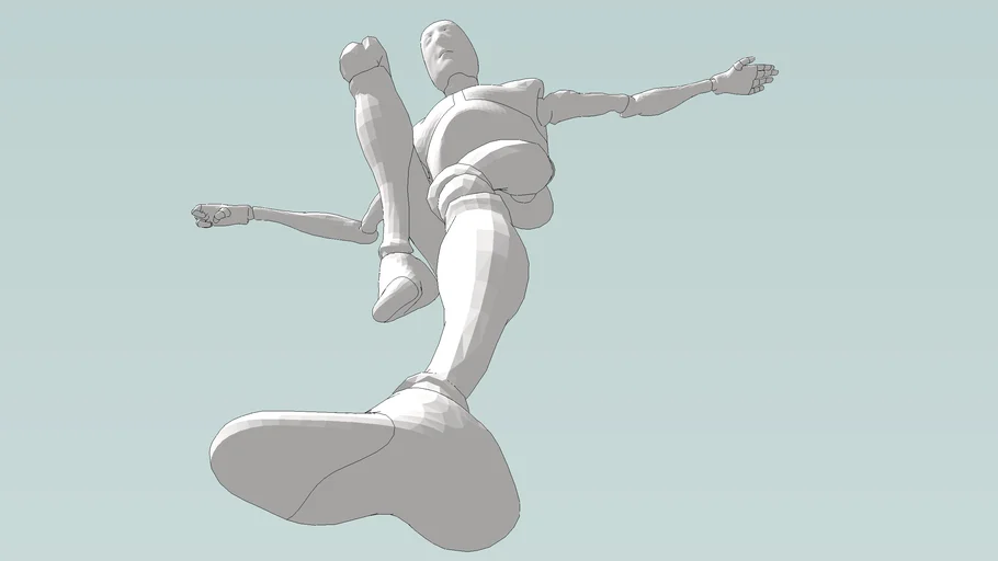 comic book pose - landing | 3D Warehouse