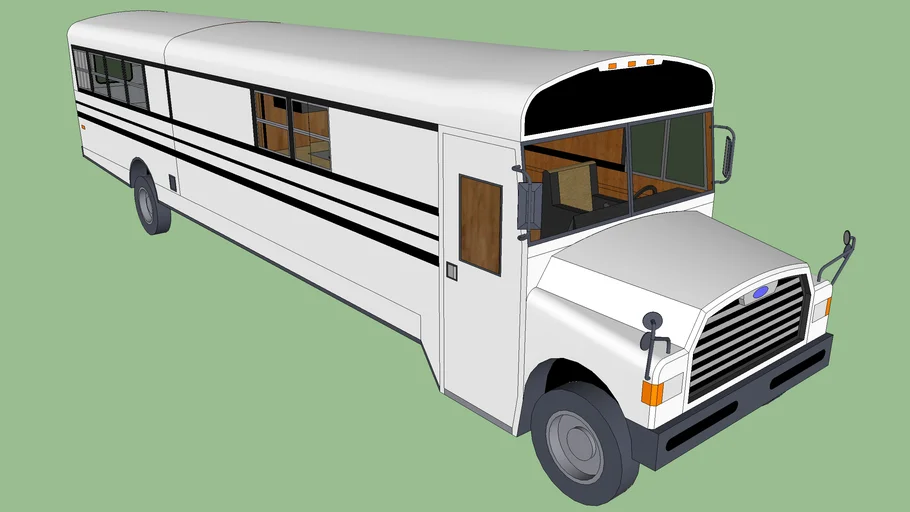 Modified school bus with garage | 3D Warehouse