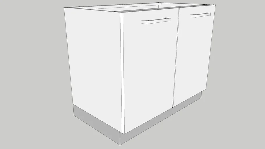 1000 Base unit with 1 shutter and 1 removable shelf 1000x560x720 CID ...