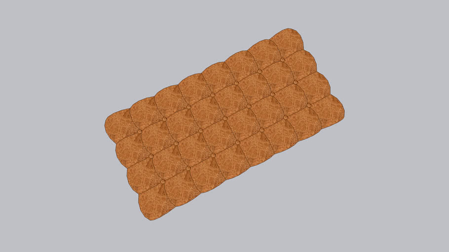 Tufted Bench Leather Edit | 3D Warehouse