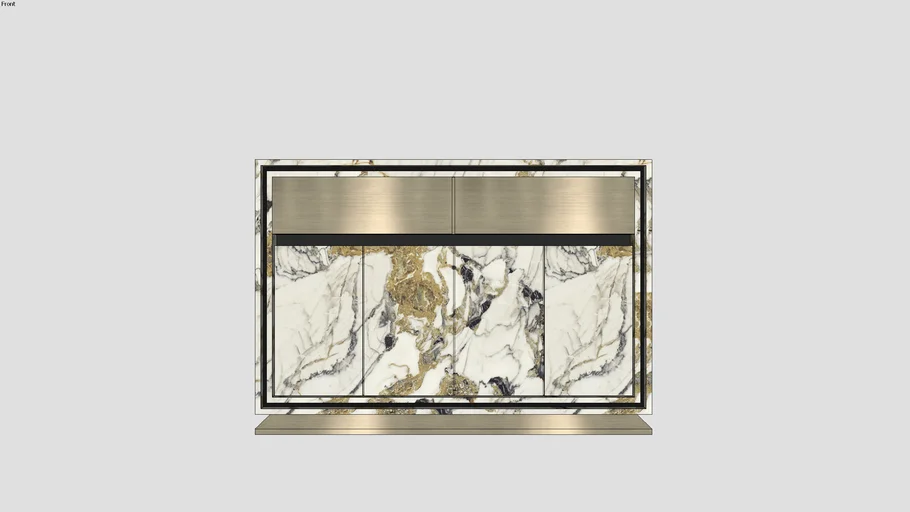 Gold Marble Console | 3D Warehouse