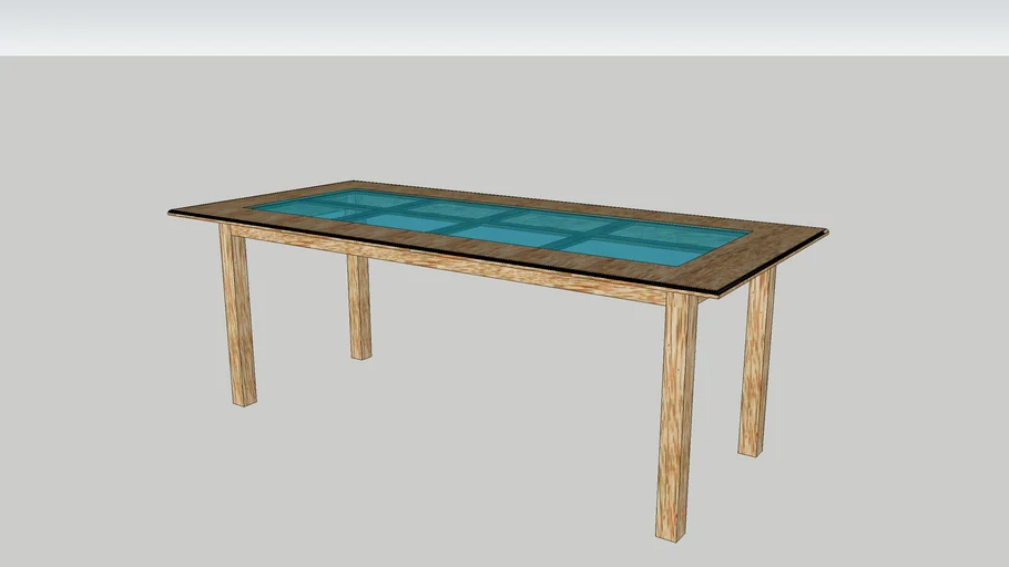 dining table glass top | 3D Warehouse