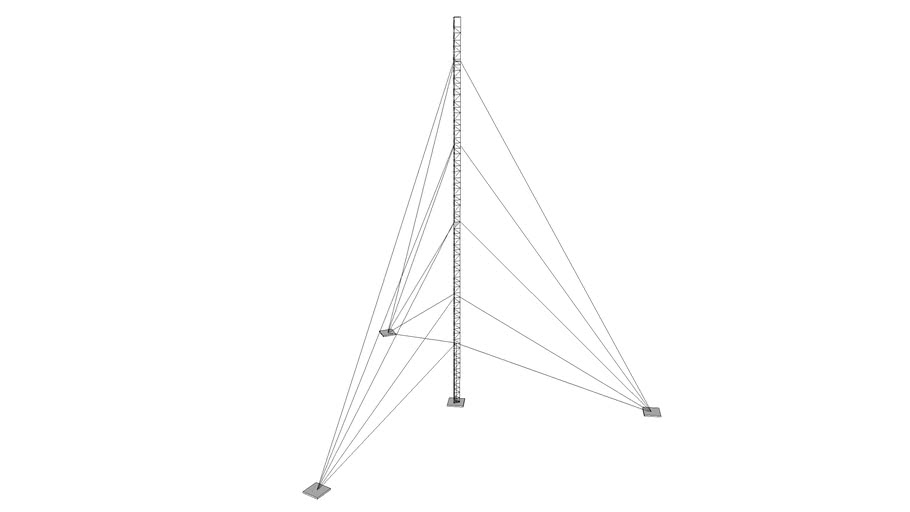 guyed mast | 3D Warehouse