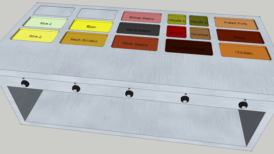 5 Well Steam Table | 3D Warehouse