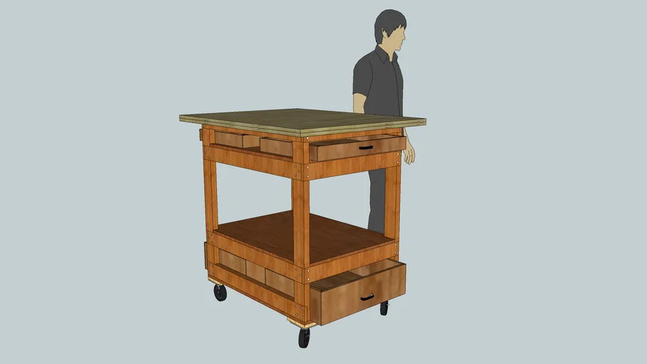 Mobile Work Table | 3D Warehouse