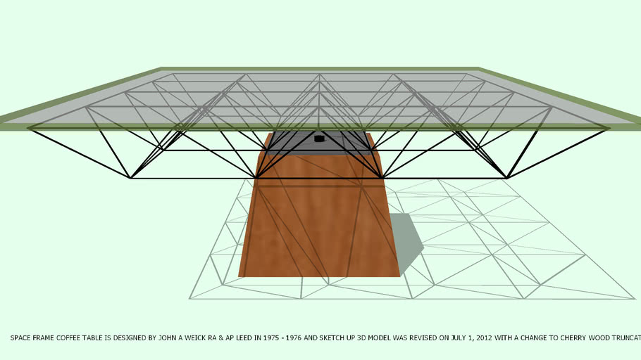 COFFEE TABLE SPACE FRAME DESIGNED BY JOHN A WEICK, RA & AP LEED | 3D ...