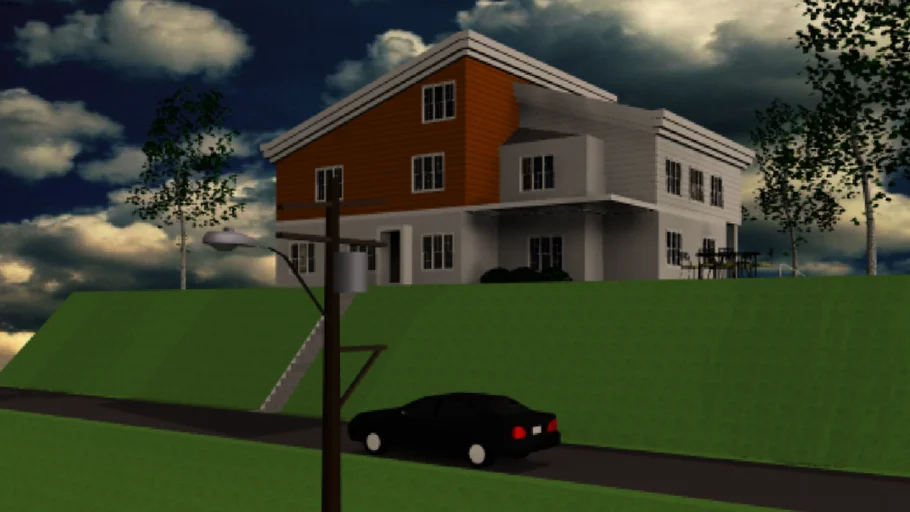 House near a road | 3D Warehouse