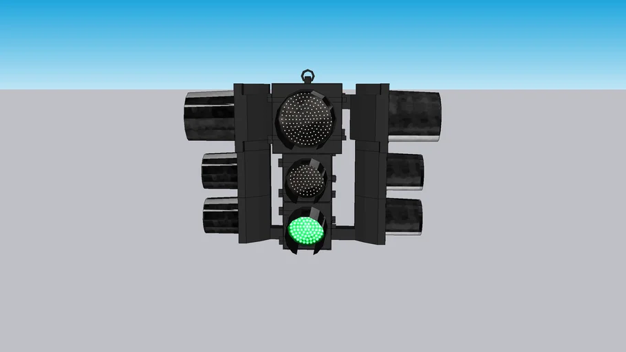 Four-Way LED 12-8-8 Traffic Light | 3D Warehouse