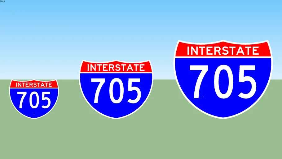 Interstate 705 Sign | 3D Warehouse