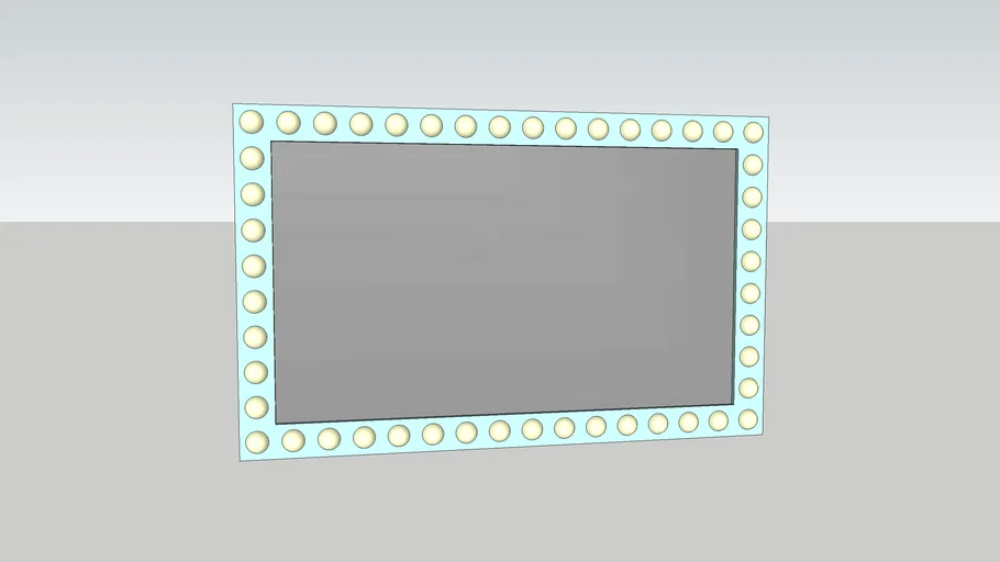 Bathroom mirror with LED lights 96x60cm | 3D Warehouse