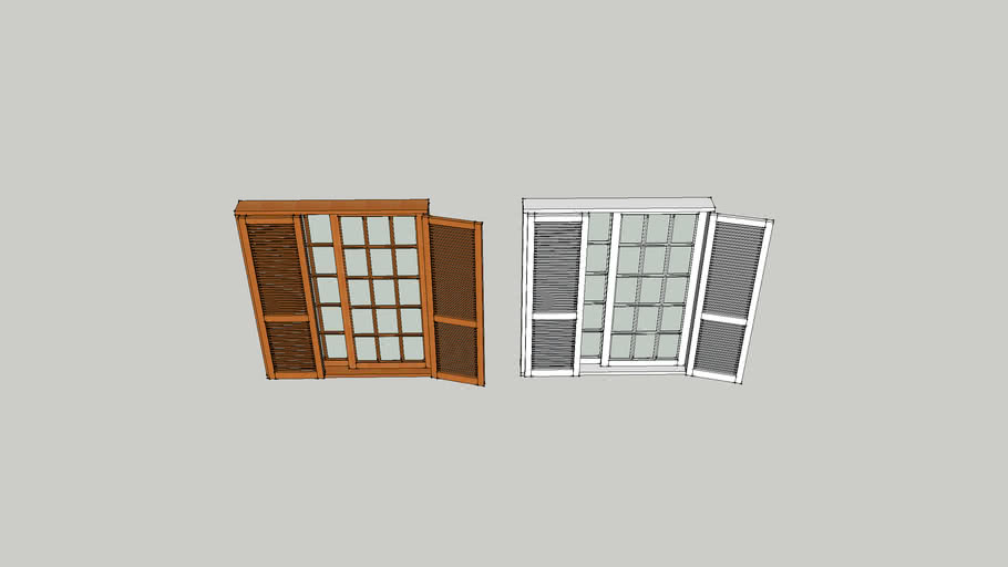 ventana de madera de 180x205 | 3D Warehouse