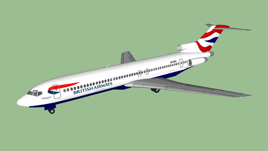 British Airways (Comair limited) Boeing 727-200 ZS-OBO | 3D Warehouse