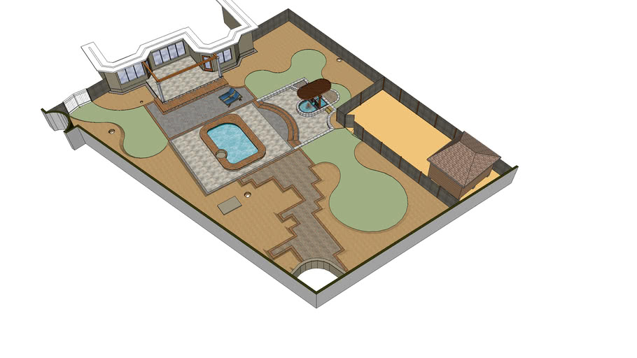 Small Pool & Spa-Gulfport, MS 01 | 3D Warehouse