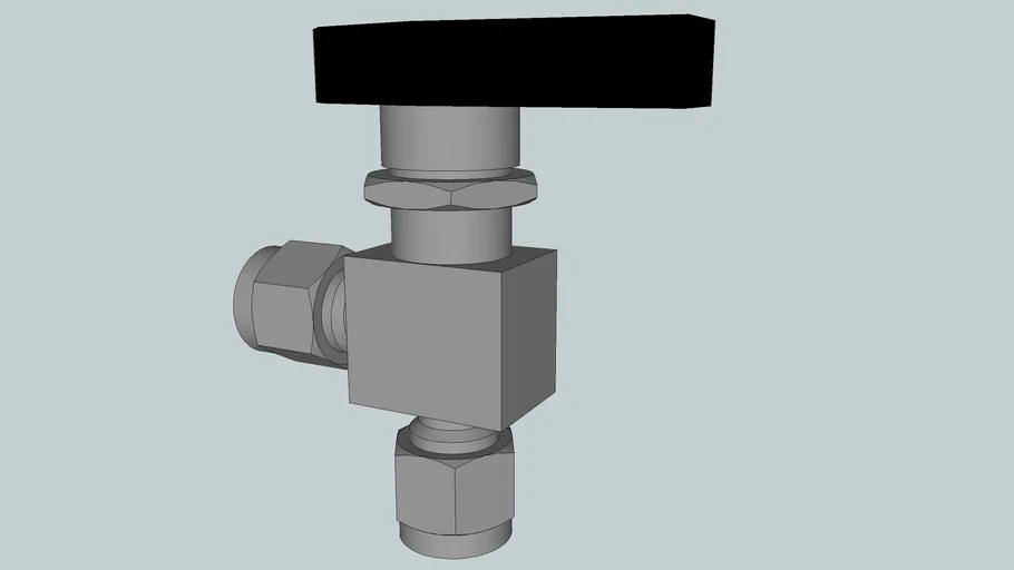0.25 @ 1/4 inch Swagelok Angle Instrument Ball Valve | 3D Warehouse