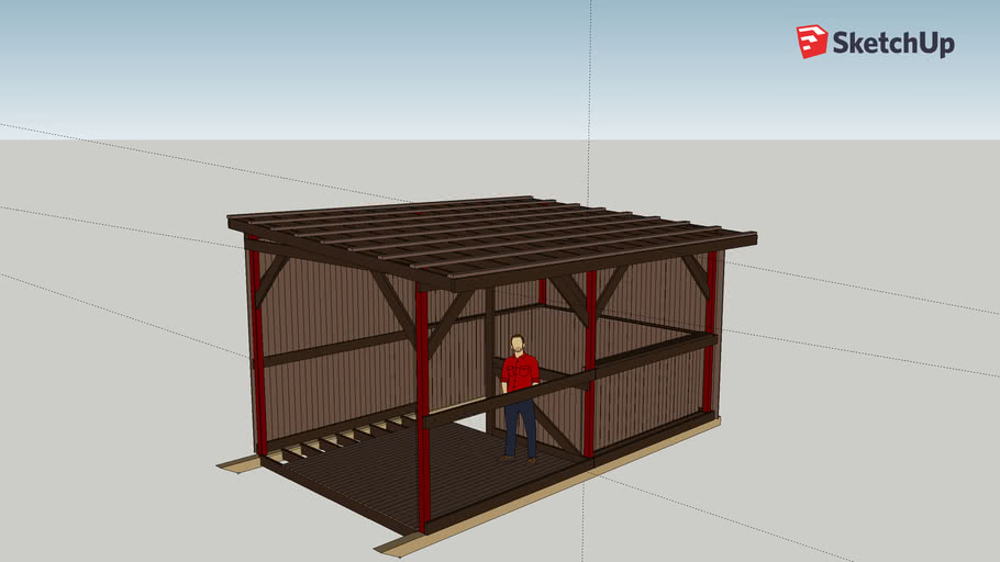 Sub 200sqft movable shed. | 3D Warehouse