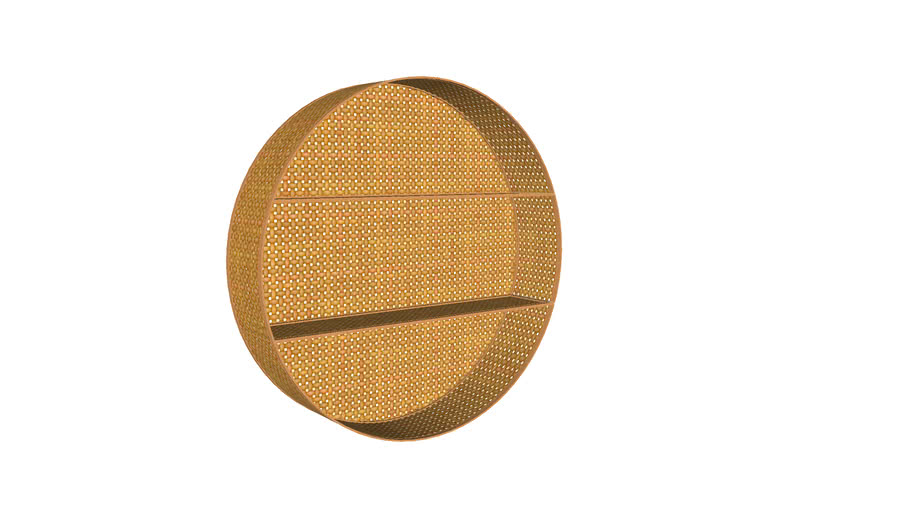 HEDGA, Étagère murale ronde en bambou Ø60 cm | 3D Warehouse