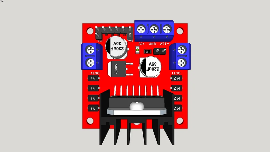 L298N Dual H Bridge Motor Driver Module | 3D Warehouse