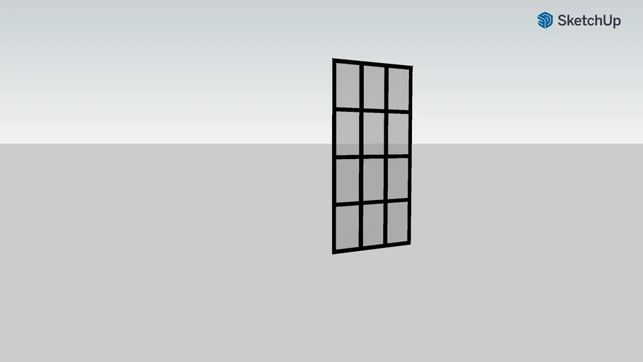 Amien Grid frame Black bath screen 1500x800 139967 | 3D Warehouse