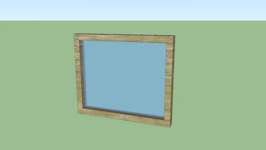 Basic window - frame and glass - wood | 3D Warehouse