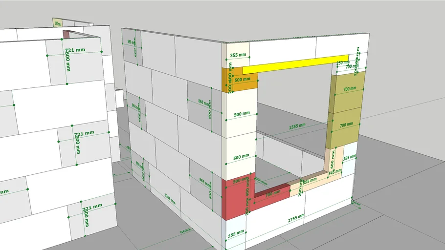 Tầng 2 duc co panel- cap nhat kich thuoc tam 04.05 | 3D Warehouse