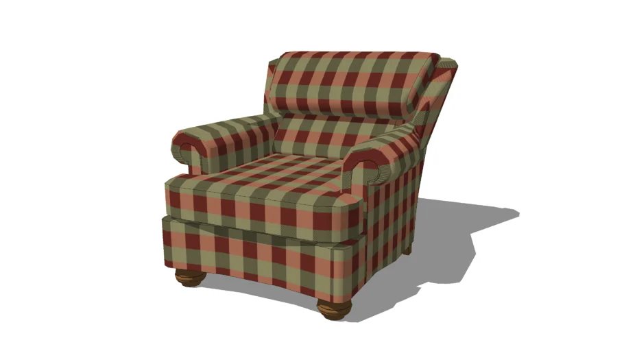 Lazy Checkered Chair | 3D Warehouse