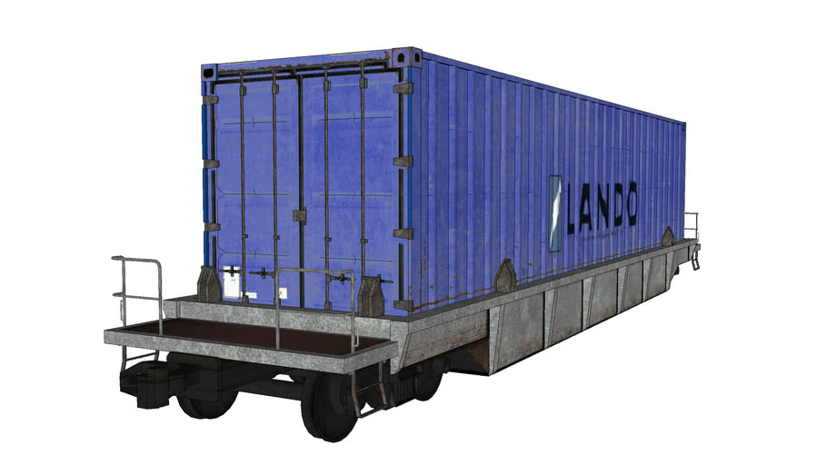 GTA V - Flatcar + Container | 3D Warehouse