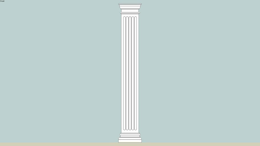 Doric column straight fluted | 3D Warehouse