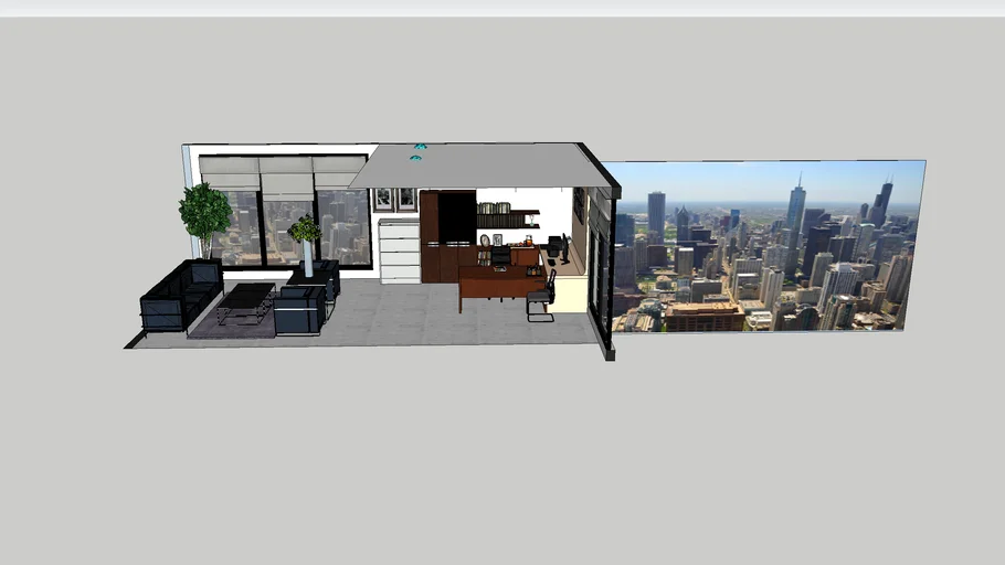 Executive with Seating | 3D Warehouse