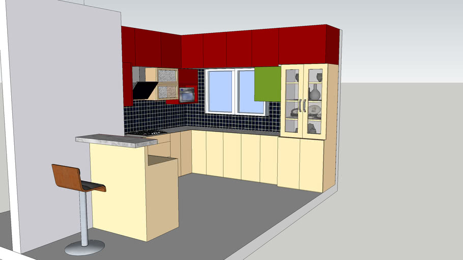 Kitchen Model with Breakfast counter | 3D Warehouse