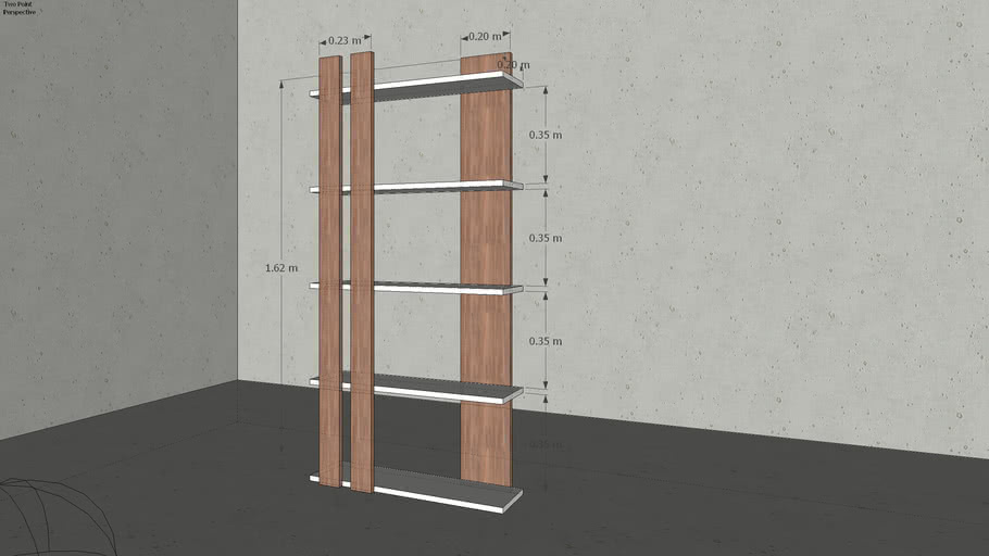KT-17 decorative wooden shelves | 3D Warehouse
