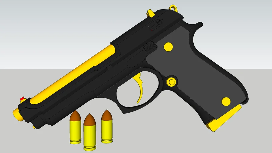 Gold M9 Beretta (Updated) | 3D Warehouse