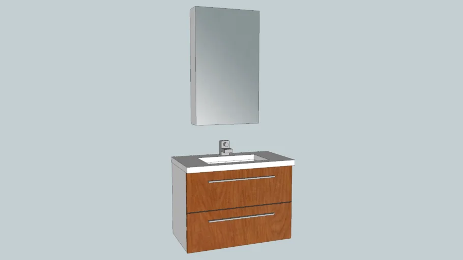 Armario lavabo 2 cajones | 3D Warehouse