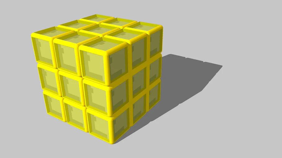 TRIGLYPH cube 3 x 3 x 3 gold | 3D Warehouse