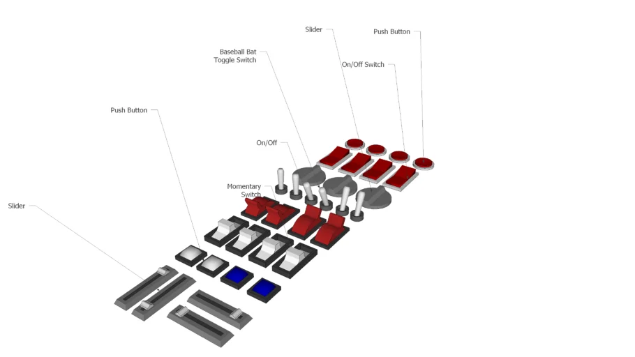 Assorted Switches/Buttons | 3D Warehouse