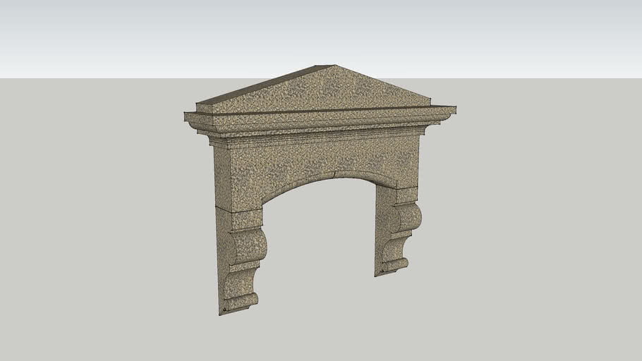 1860s Stone Pediment (overdoor) | 3D Warehouse