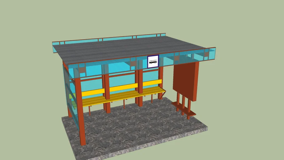 Zastávka / bus stop | 3D Warehouse